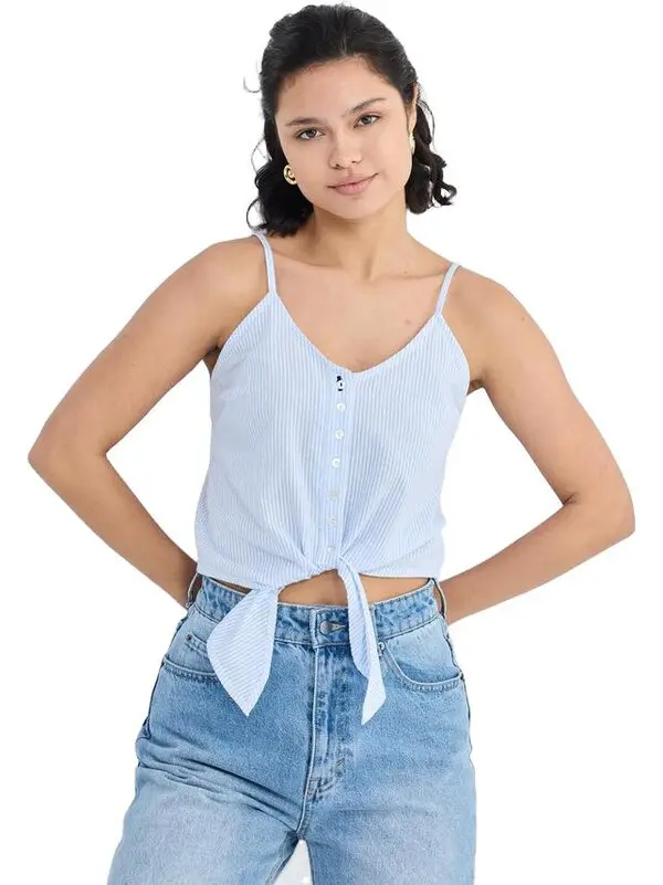 REISTOR Striped Cotton Seersucker Camisole - Stripe