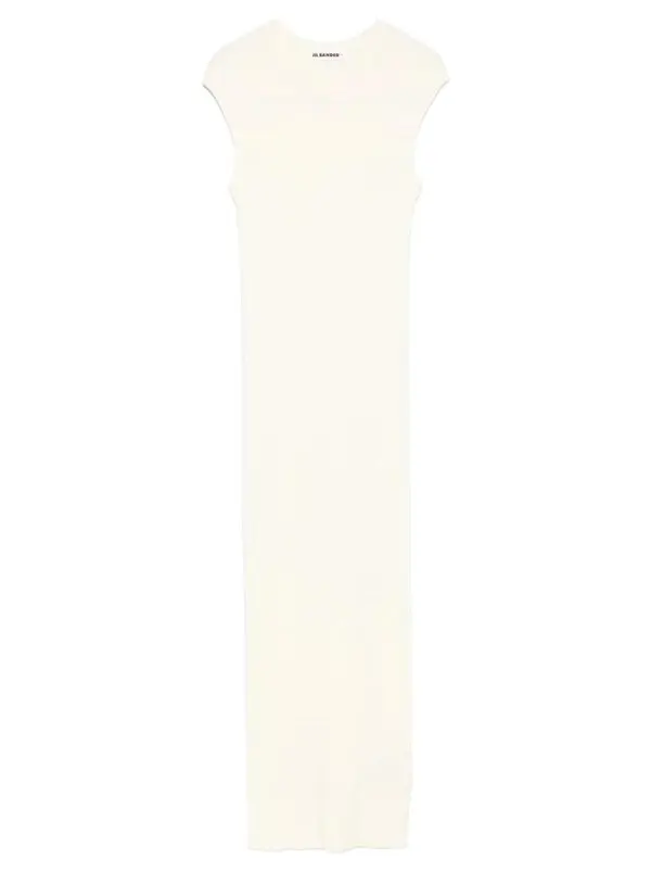 JIL SANDER Knitted Maxi Dress - Neutrals