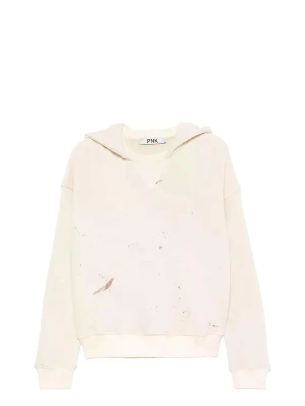 PNK Paint-splatter Hoodie - Neutrals