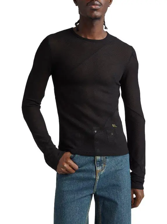 Eckhaus Latta Spiral Long Sleeve T-shirt - Jet