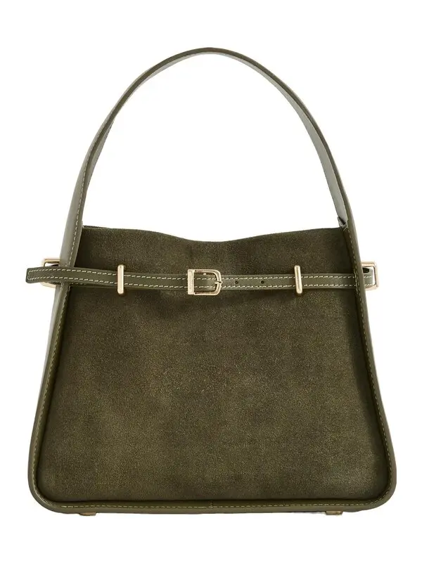 Simkhai Cleo Small Suede Bucket Bag - Ivy