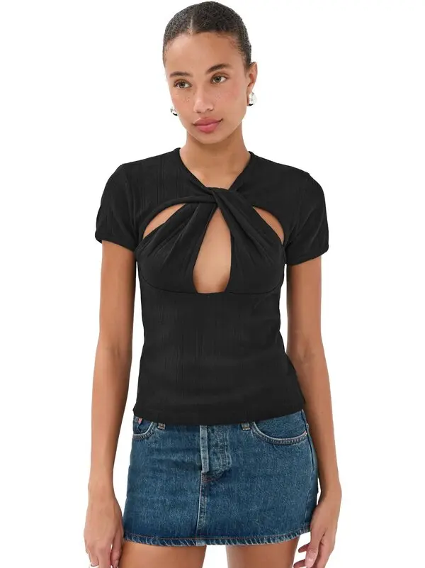 Coperni Cut-out Baby Tee - Black