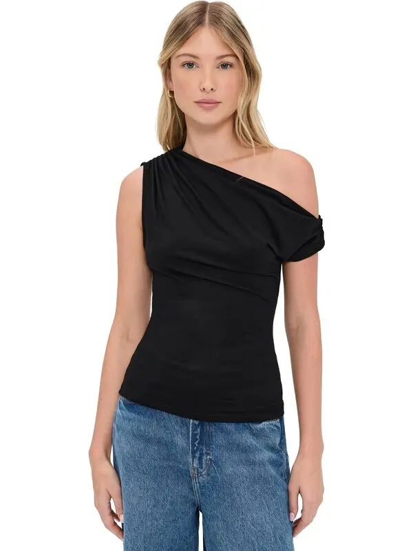 REFORMATION Belle Knit Top - Black