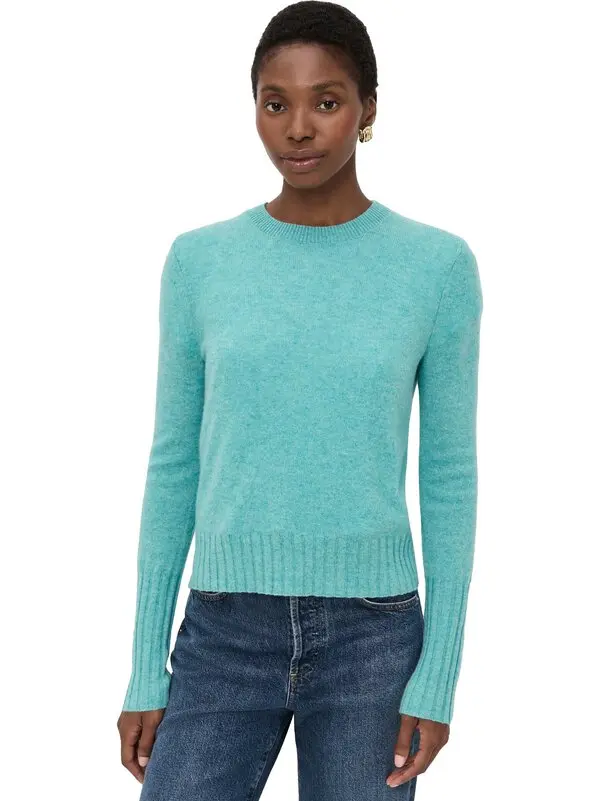Guest In Residence Shrunken Cashmere Crew Sweater - Glacier
