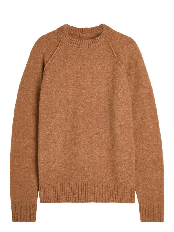 TEN C Brushed Wool-blend Jumper - Brown