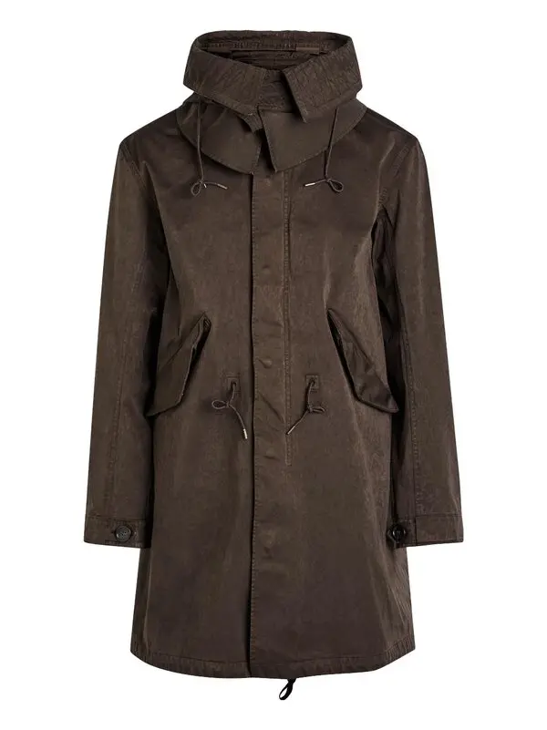TEN C Hooded Parka - Dark Brown