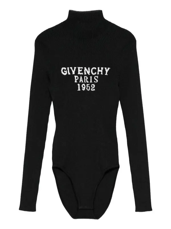 Givenchy High-neck Long Sleeve Bodysuit - Black