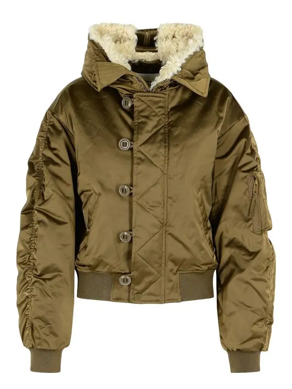 Isabel Marant Elisa Khaki Polyester Coat - Green