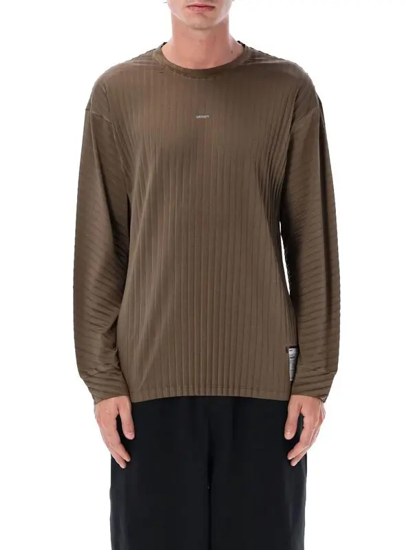 Satisfy Auralite Pleated Olive Long-sleeve T-shirt - Green