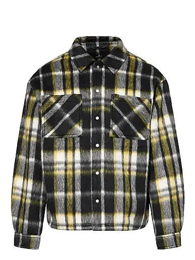 REPRESENT Textured Padded Woven Overshirt - Jet Black
