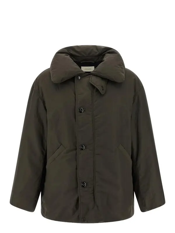 LEMAIRE Bubble Collar Down Jacket - Brown