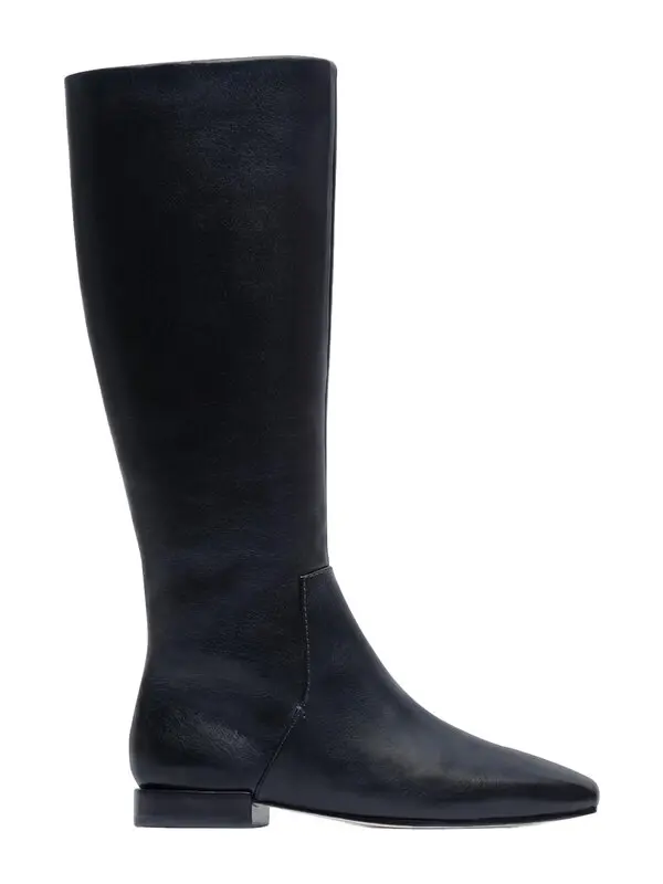 Bernardo Barnes Leather Riding Boots - Black Parafin Pull Up