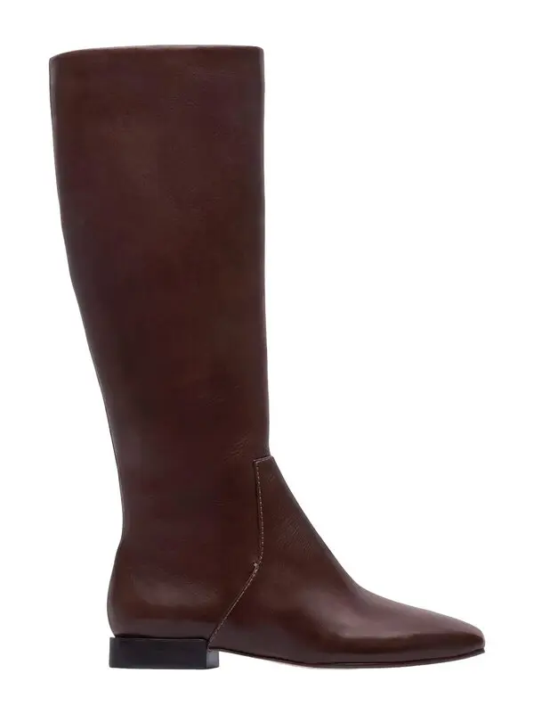 Bernardo Barnes Leather Riding Boots - Dark Chocolate Parafin Pull Up