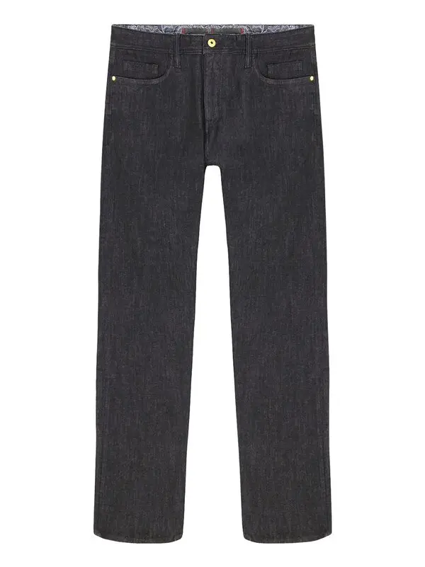 Robert Graham Feragen Straight-fit Five-pocket Denim Pants - Black