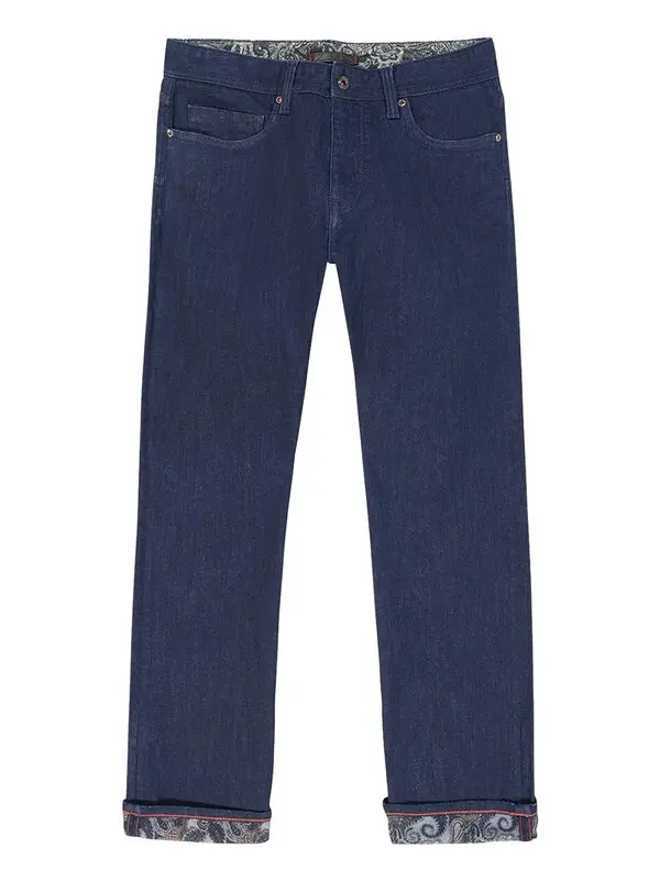 Robert Graham Gottsman Straight-fit Five-pocket Pants - Indigo