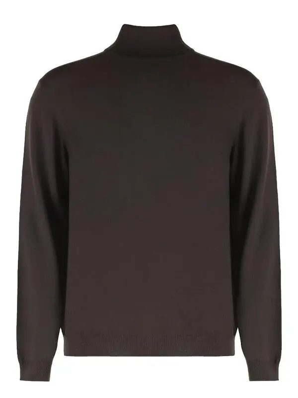 SLOWEAR Wool Turtleneck Sweater - Brown