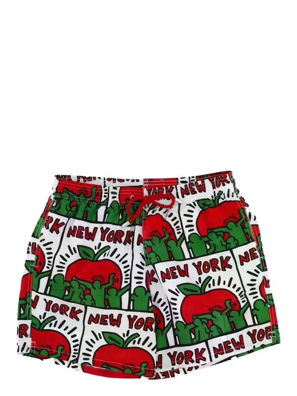 MC2 SAINT BARTH Gustavia Printed Board Shorts - White