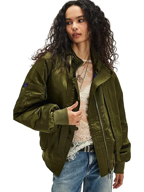 DAMSON MADDER Joannie Bomber Jacket - Olive