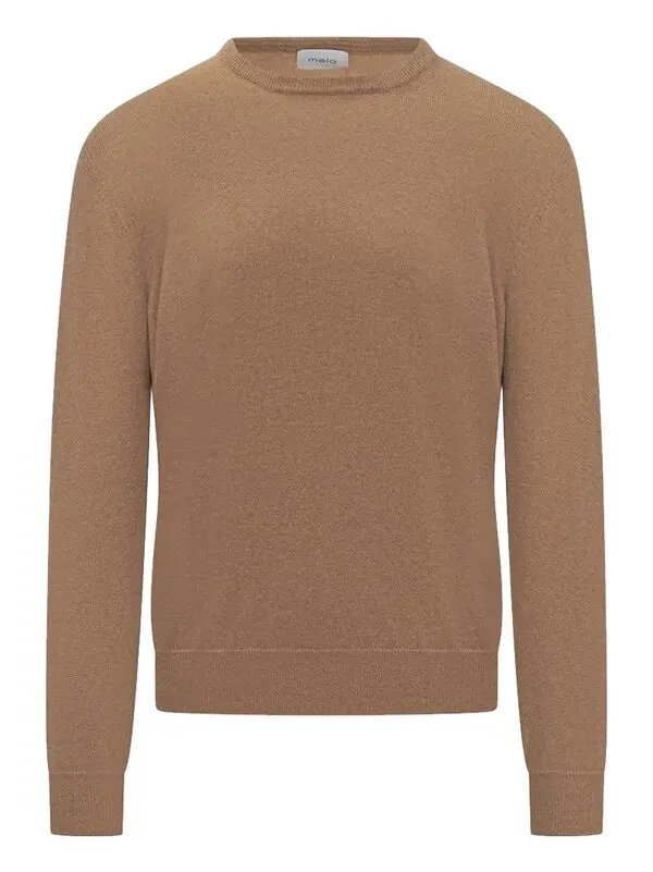 Malo Cashmere Crew Neck Sweater - Brown