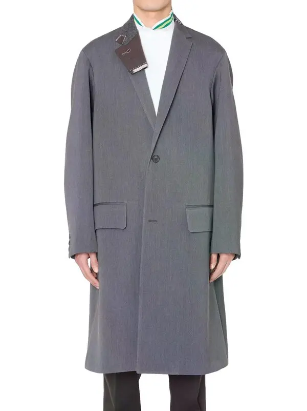 Kolor Single-breasted Panel-detail Coat - Grey