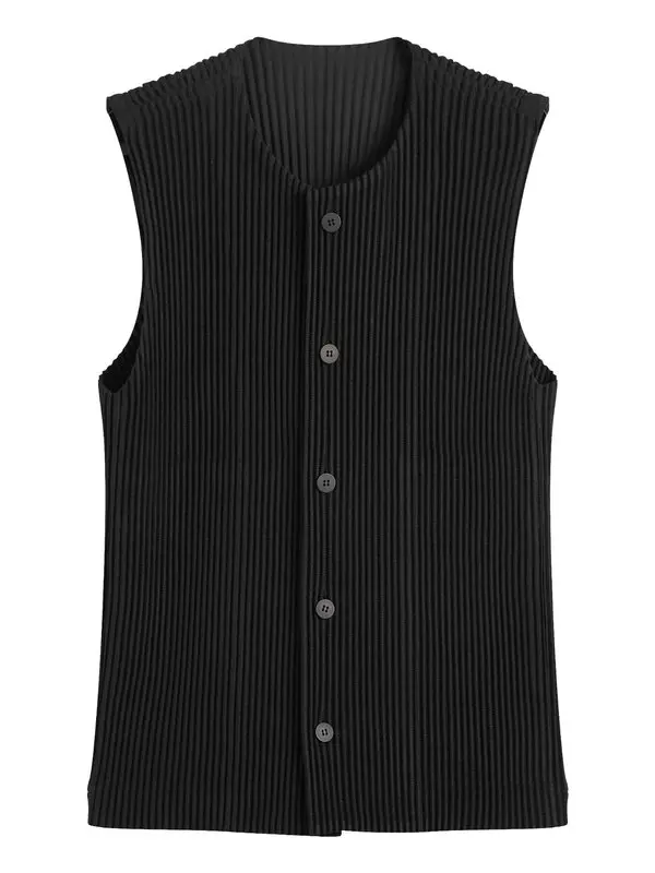Issey Miyake Kersey Pleats Vest - Black