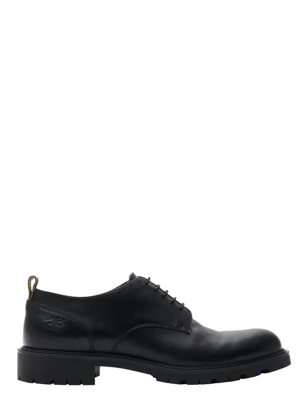 Burberry Calf Leather Rogue Derby Shoes - Black