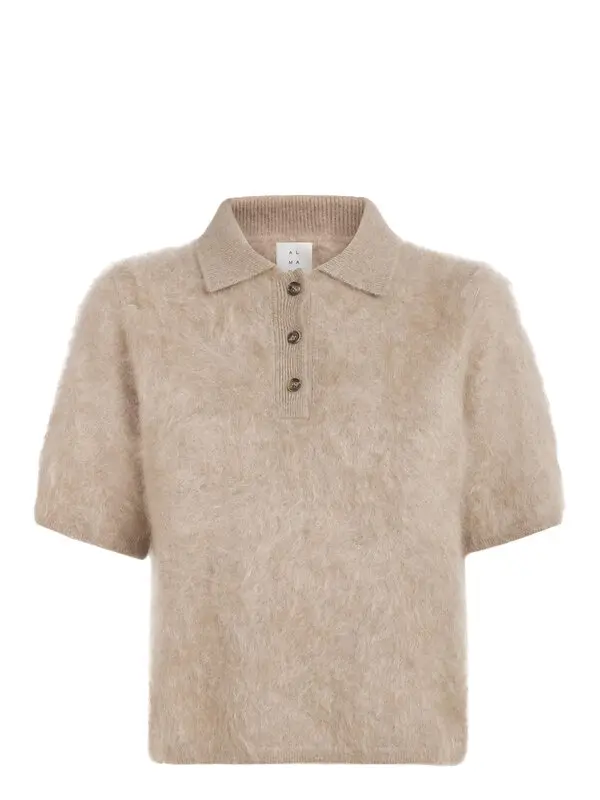 Almada Label Cashmere Maika Polo Sweater - Beige