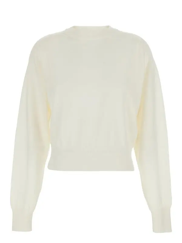 Jacquemus Merino Wool Crew Neck Sweater - White