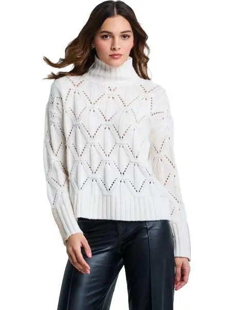 Lisa Todd Cable Stitch Sweater - Winter White