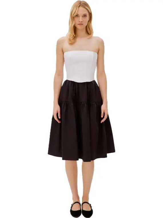 LABECA LONDON Daria Cotton Strapless Dress - Black