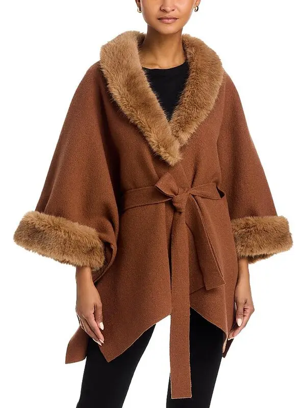 Alice + Olivia Joanne Wool Sweater Coat - Camel