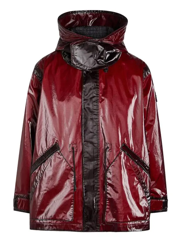 Stone Island Prismatic-effect Quilted Ripstop Cotton Parka - Bordeaux