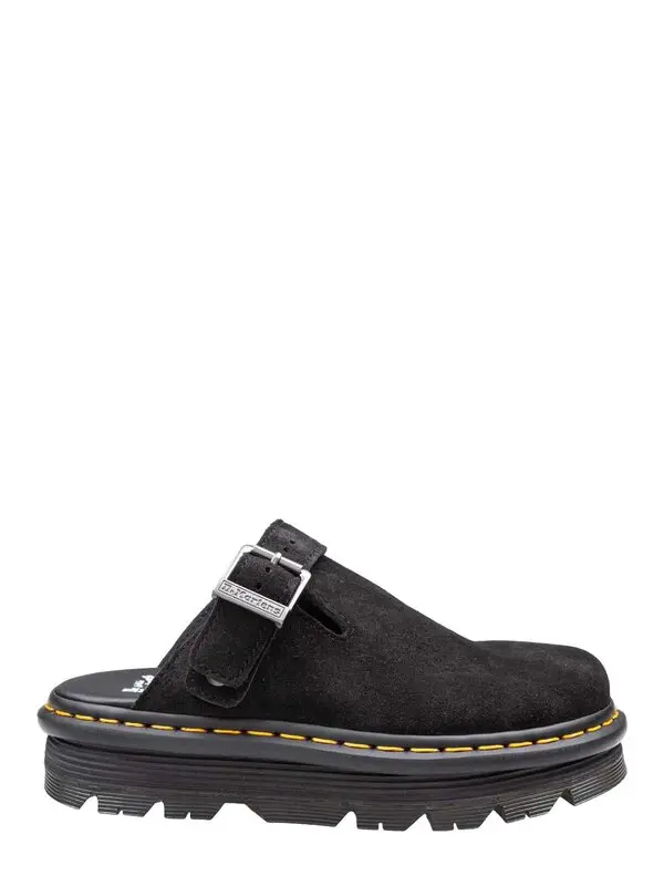 Dr. Martens Zebzag Nubuck Suede Platform Mule - Black