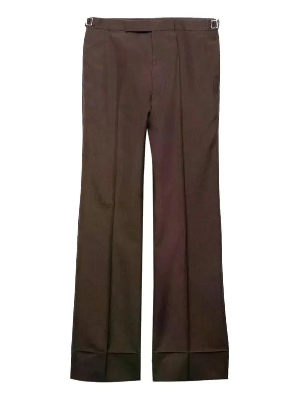 Prada Mohair Wool-blend Trousers - Brown