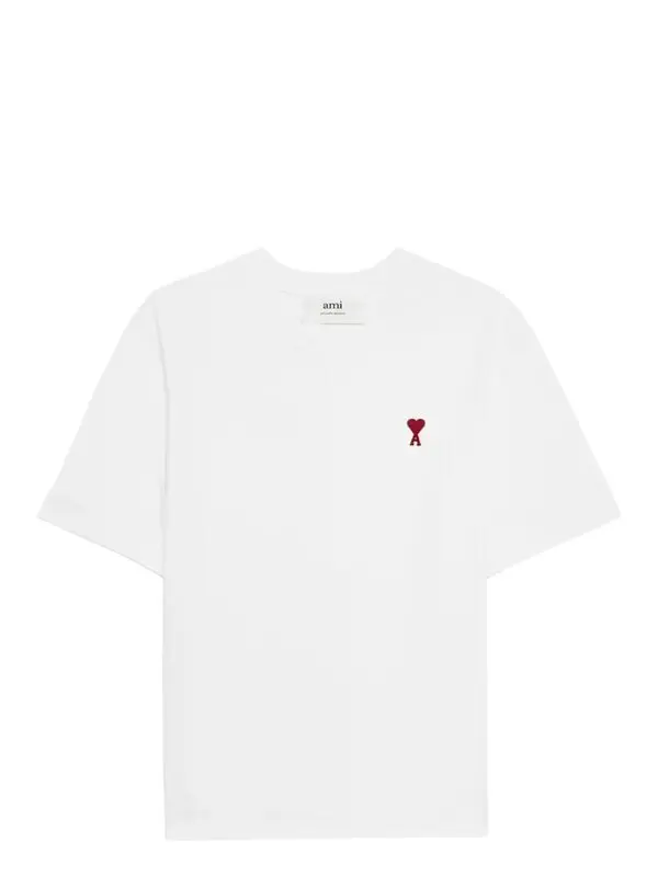 Ami De Coeur Logo-embroidered T-shirt - Neutrals
