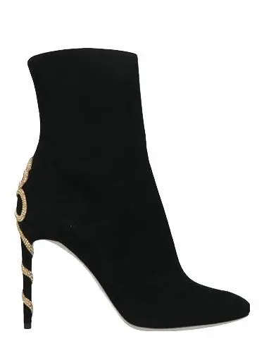 Rene Caovilla Ankle Boots In Leather - Black