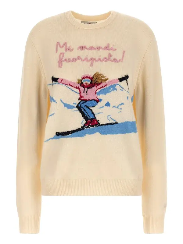 MC2 SAINT BARTH Jacquard Pattern Sweater - White