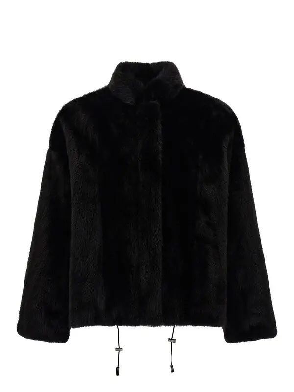 Simonette Ravizza Urra Mink Fur Bomber Jacket - Black