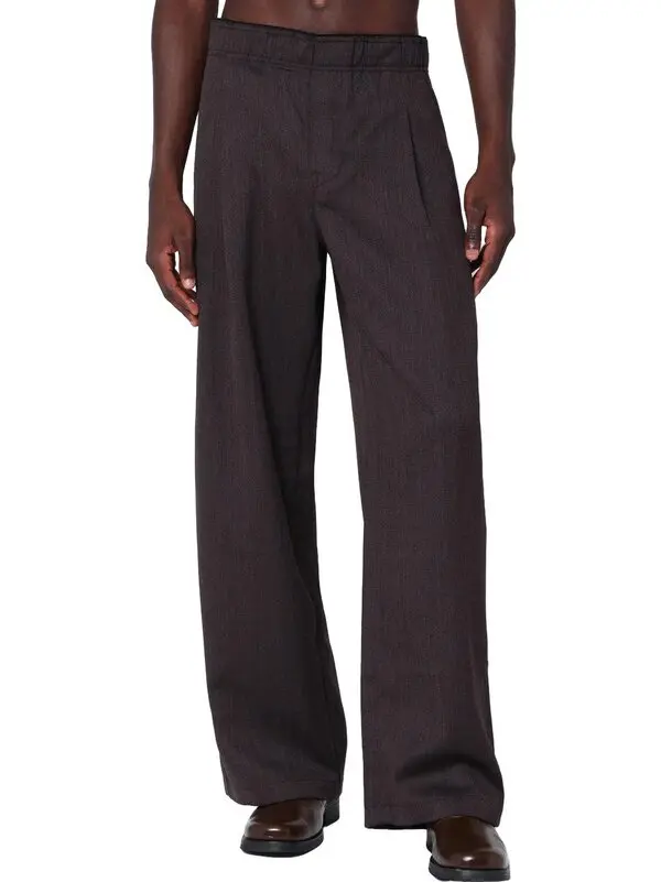 Our Legacy Wide Leg Wool Trousers - Black
