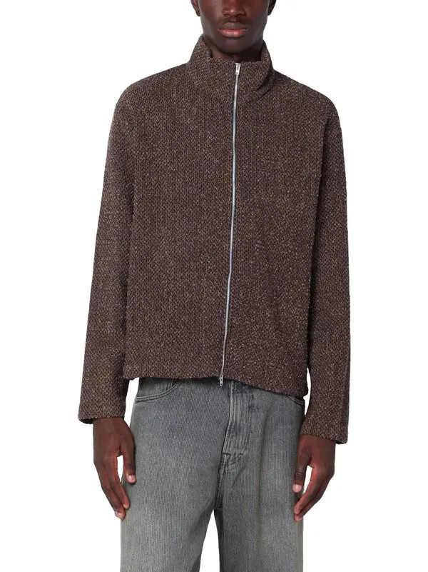 Our Legacy Textured Zip-up Jacket - Brown