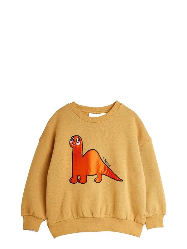 MINI RODINI Dino Application Cotton Sweatshirt - Beige