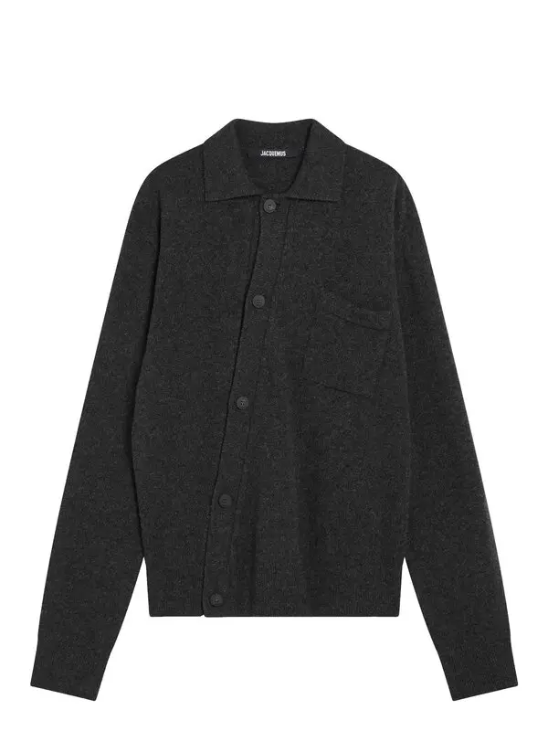 Jacquemus Wool And Cashmere Cardigan - Grey