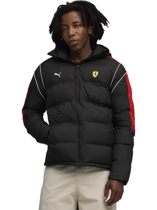 PUMA Scuderia Ferrari T7 Puffer Jacket - Black