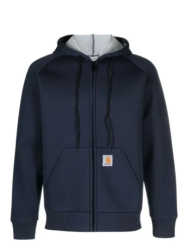Carhartt Work In Progress Cotton-blend Zip-up Hoodie - Grey