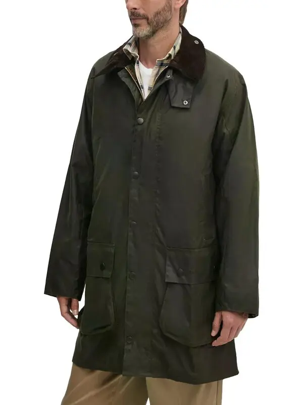 Barbour Corduroy-collar Coat - Green