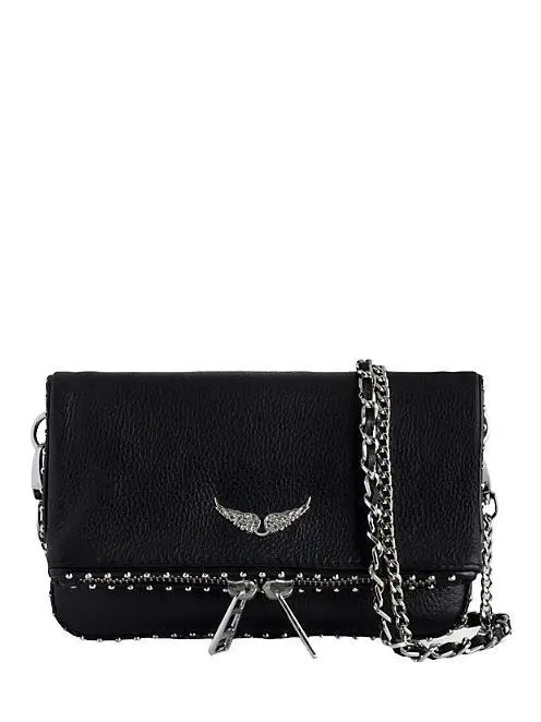 Zadig&Voltaire Rock Nano Leather Clutch Bag - Black