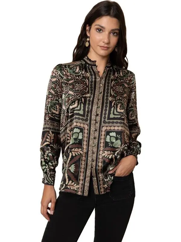 Hale Bob Etta Silk Top - Black