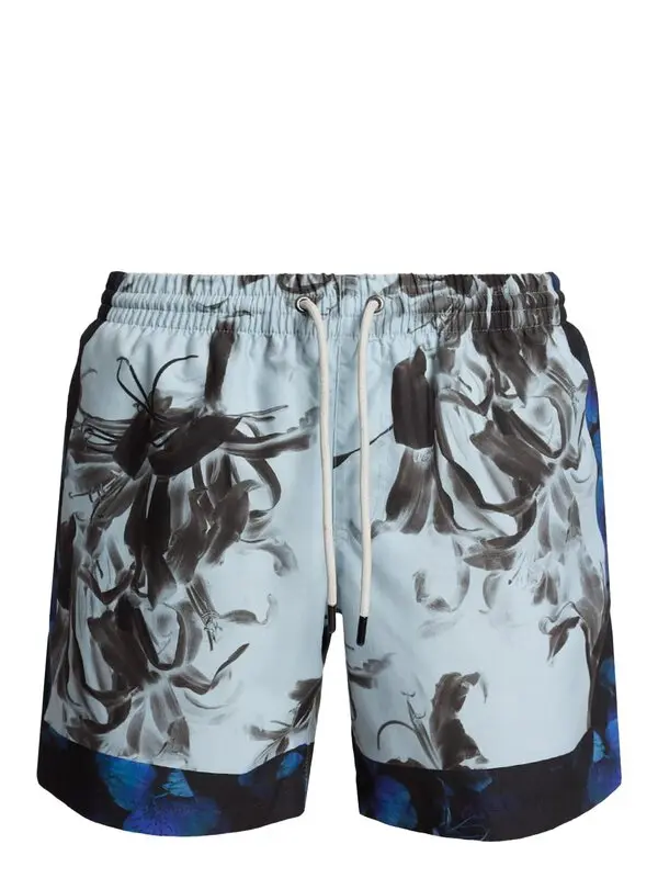 Dries Van Noten Phibbs Floral Nylon Swim Shorts - Green
