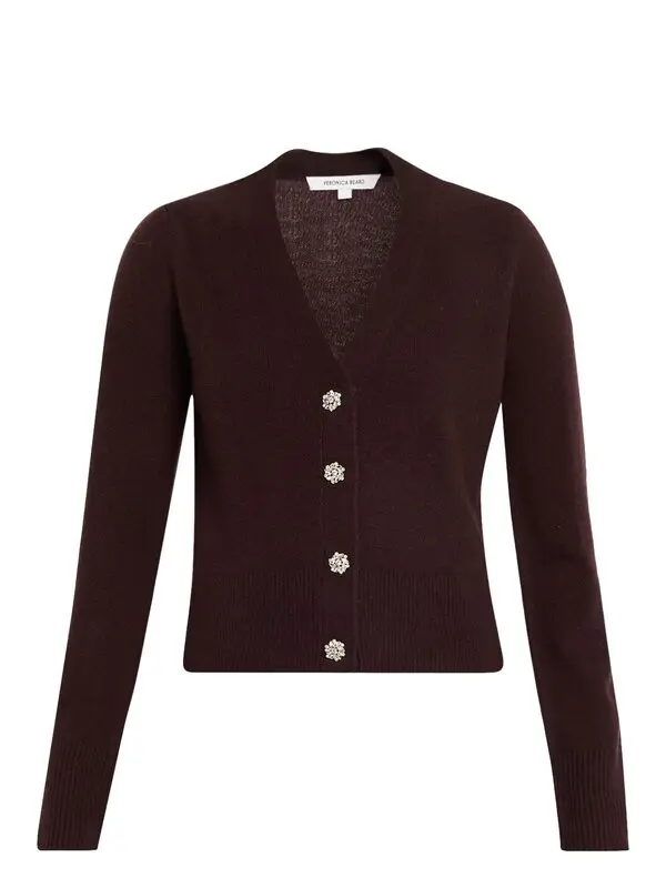Veronica Beard Solene Cashmere Cardigan - Dark Curra