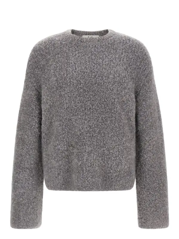 Séfr Jermaine Bouclé Sweater - Gray